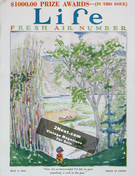 For Sale - Life humor magazine May 7, 1925 - Fresh Air.